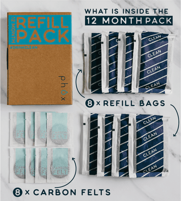 Phox Refillable Water Filter - The Clean Refill Pack